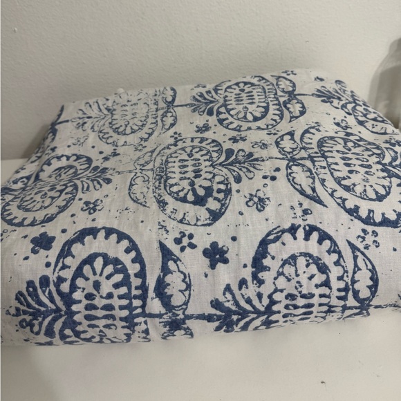 Pottery Barn | Bedding | Pottery Barn Linen Blend Duvet Cover Blue And ...